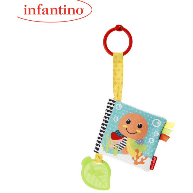 Infantino Link & Squeak Animal Crinkle Book Multicolor Age- Newborn ...