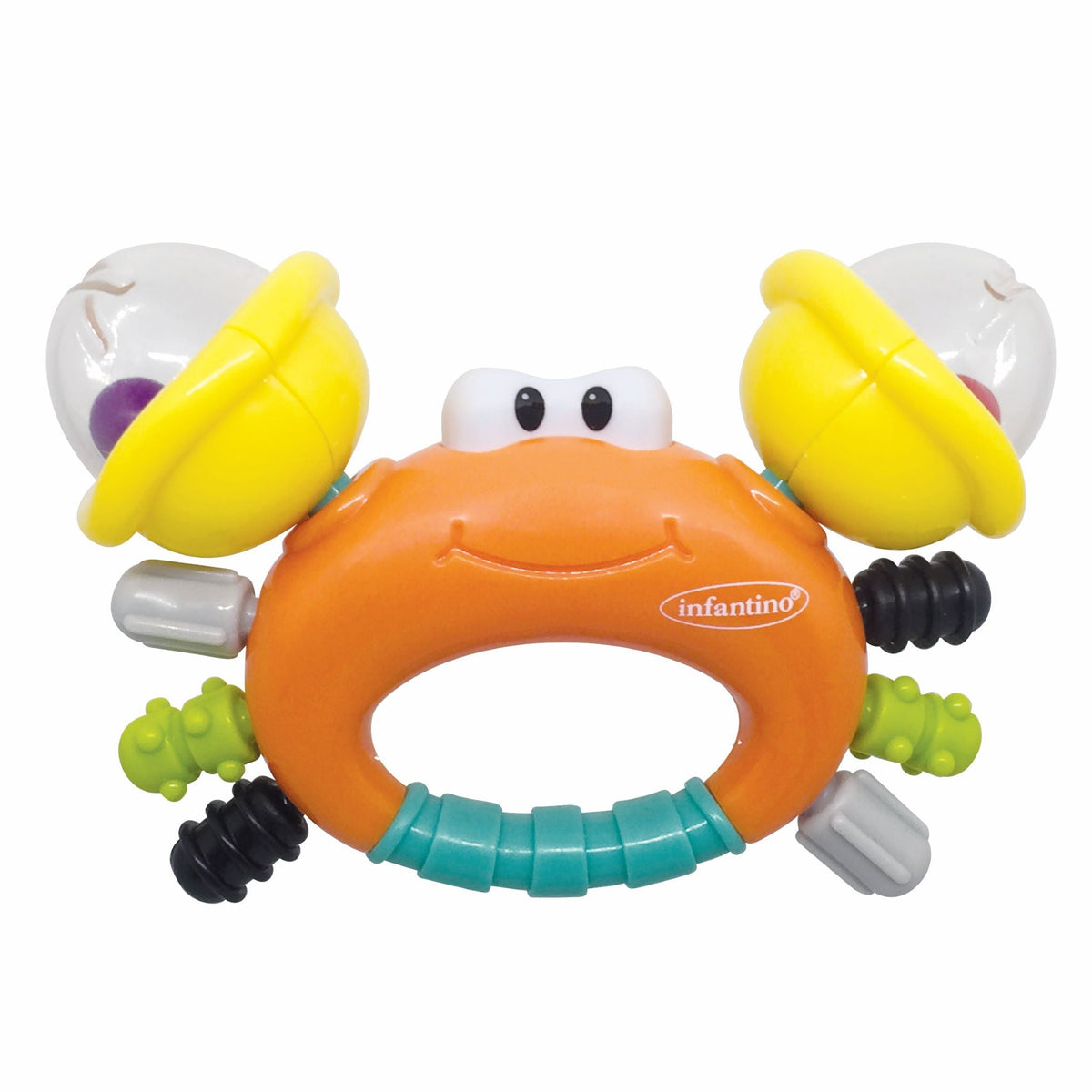 Infantino Sand Crab Rattle & Teether Multicolor Age- 3 Months & Above ...