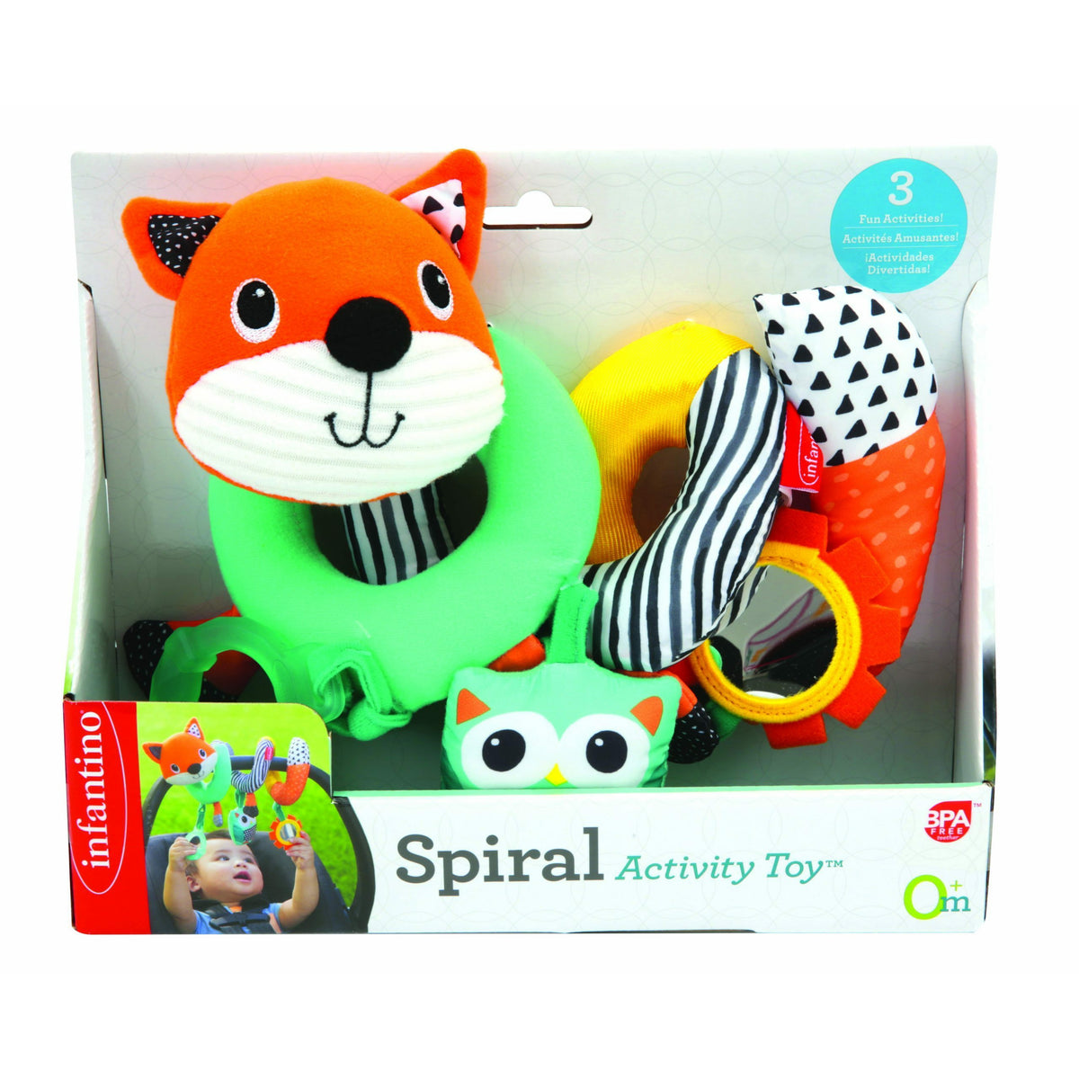 Infantino Spiral Activity Toy - Fox 0M+ - Peekaboo