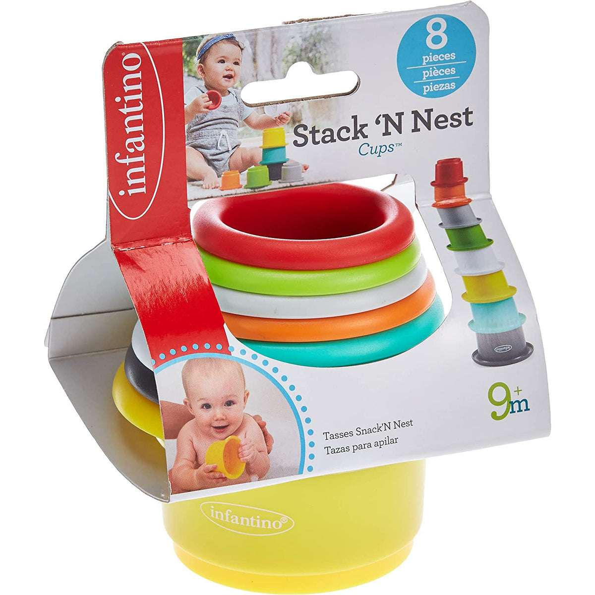 Infantino Stack 'N Nest Cups Set of 8 Multicolor Age- 9 Months & Above ...