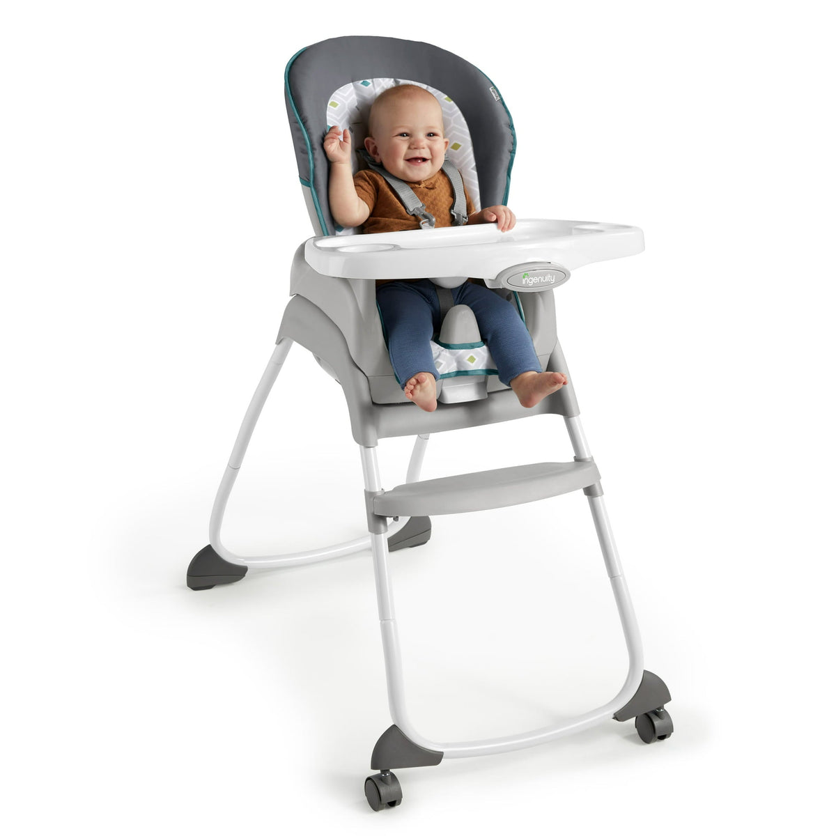 Ingenuity Trio 3-in-1 High Chair, Toddler Chair, and Booster Grey/White ...