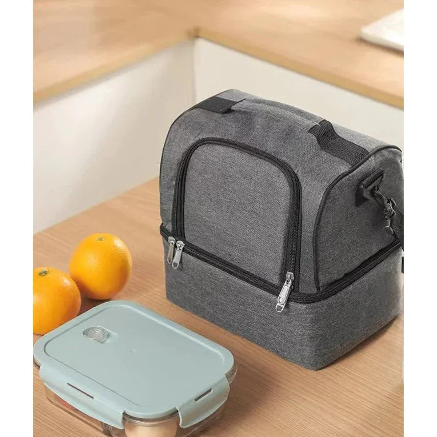 Pibi 2-in-1 Insulated bottle & Lunch Bag Grey Age- Newborn & Above ...