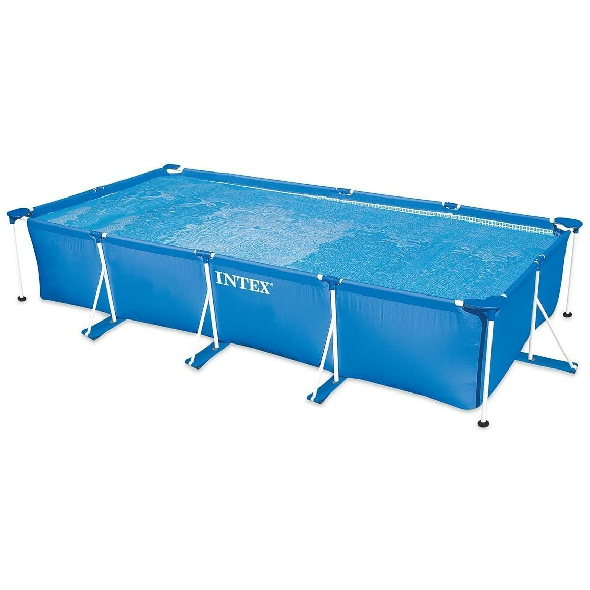 Intex Rectangular Frame Pool With Pump (4.5X2.2X84 Cm) - Peekaboo