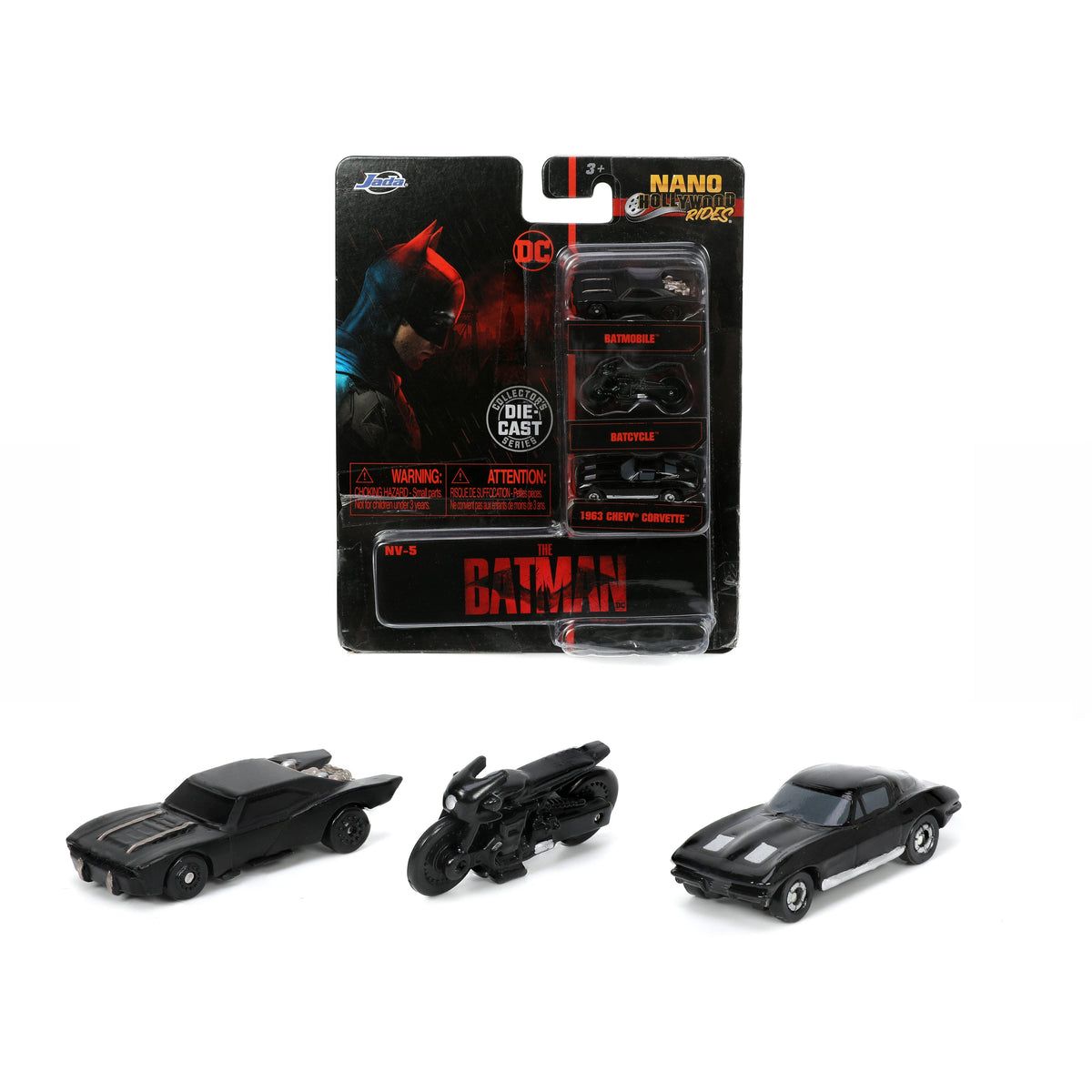 Jada - Batman 3-Pack Nano Cars Multicolor Age-3 Years & Above - Peekaboo