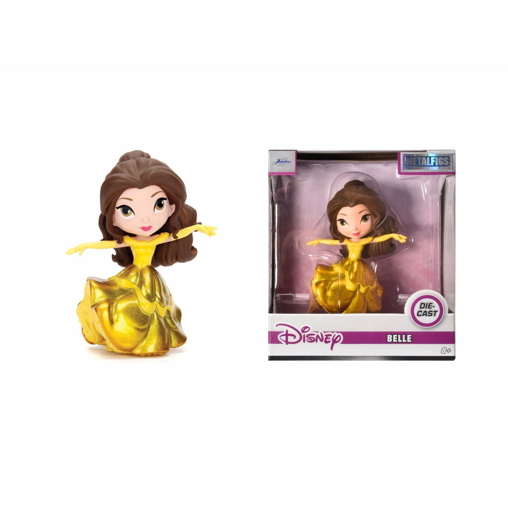 Jada Disney Princess Gold Gown Belle 4" Figure Multicolor Age-3 Years ...