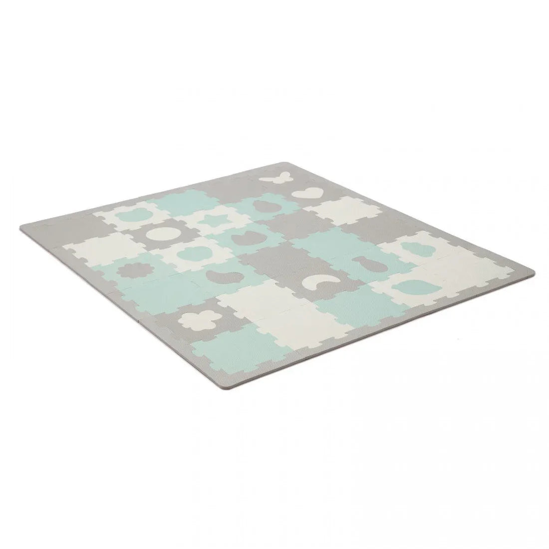 Kinderkraft Luno Shapes Puzzle Foam Playmat Mint Age- 6 Months & Above ...