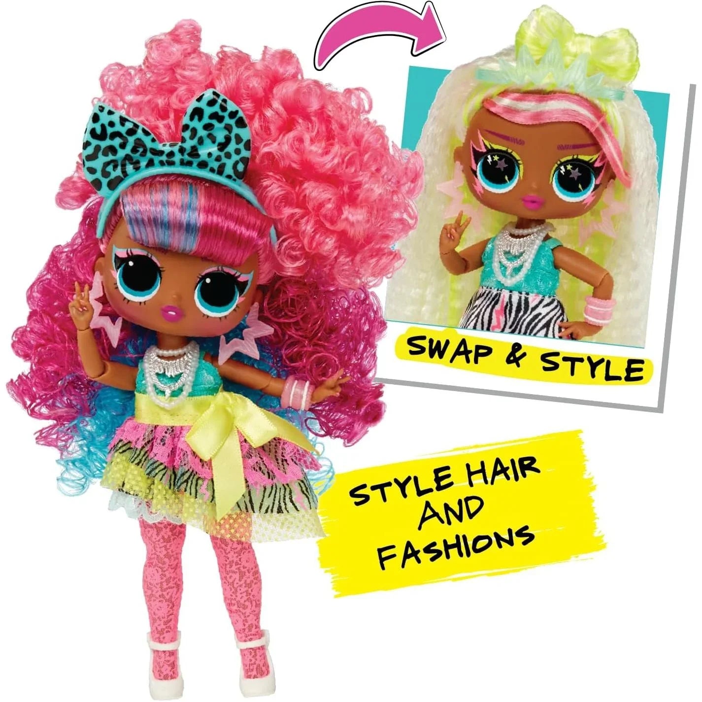 L.O.L. Surprise! Tweens Surprise Swap Curls-2-Crimps Cora Fashion Doll ...