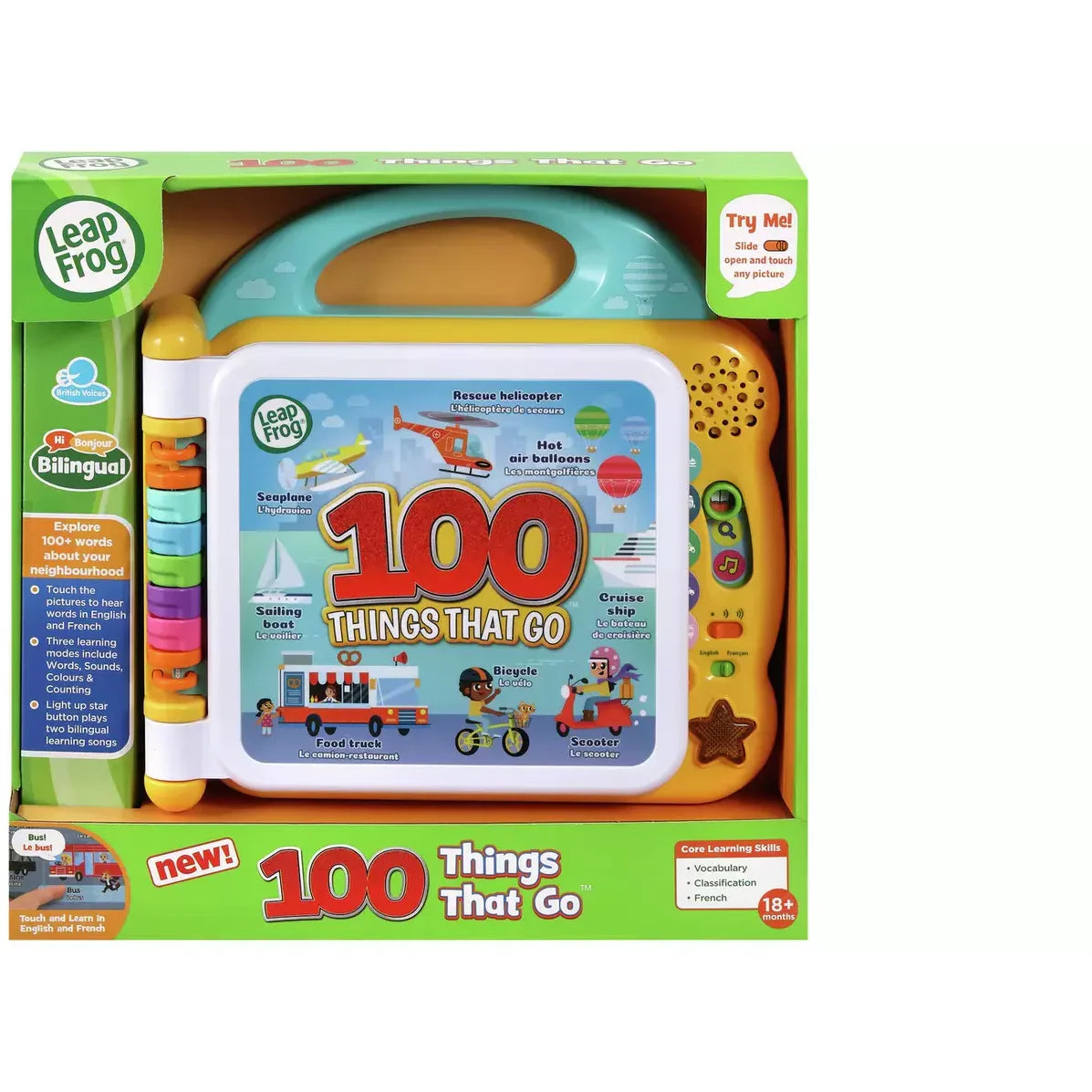 Leap Frog 100 Things That Go Interactive Book Multicolor Age- 12 Months ...