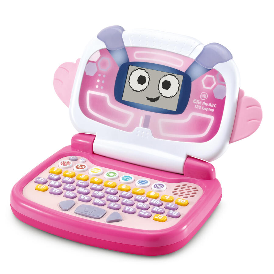 Leap Frog Clic the ABC 123 Laptop Pink/White Age- 12 Months & Above ...