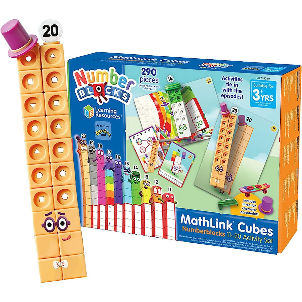 Learning Resources Mathlink® Cubes Numberblocks 11-20 Activity Set ...