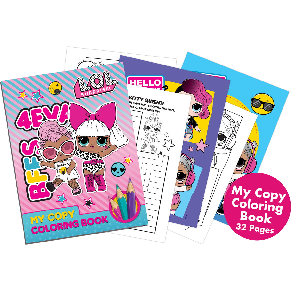 Lol Surprise! - Coloring Book A4 - Mod 36 Age-5 Years & Above - Peekaboo