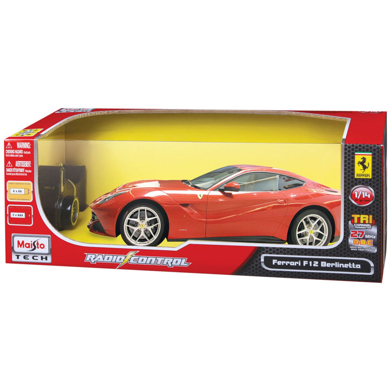 Maisto Ferrari F12 Berlinetta Scale 1:14 Remote Control Car Red Age- 4 ...