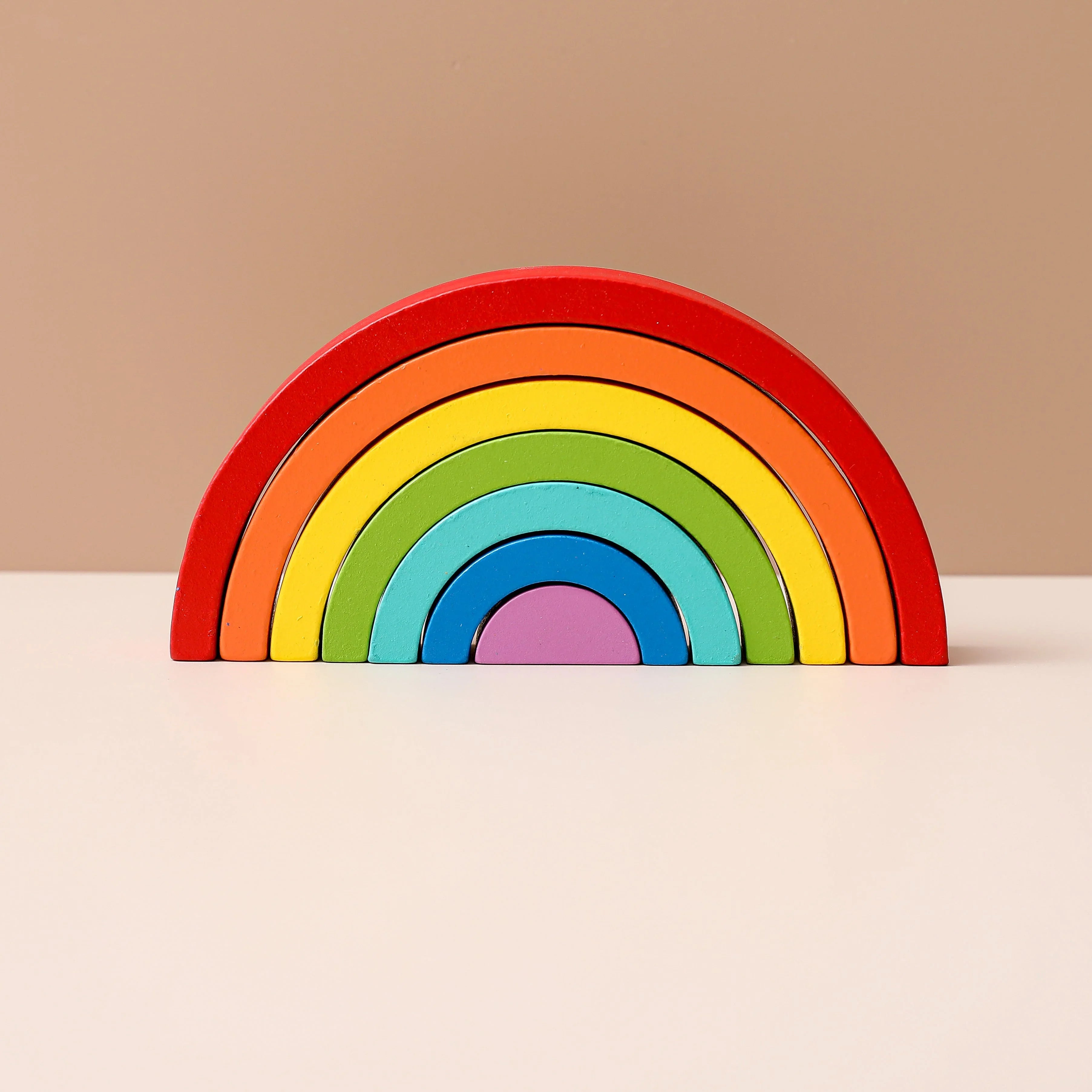 Pibi Wooden Rainbow Building Blocks Multicolor Age- 2 Years & Above ...