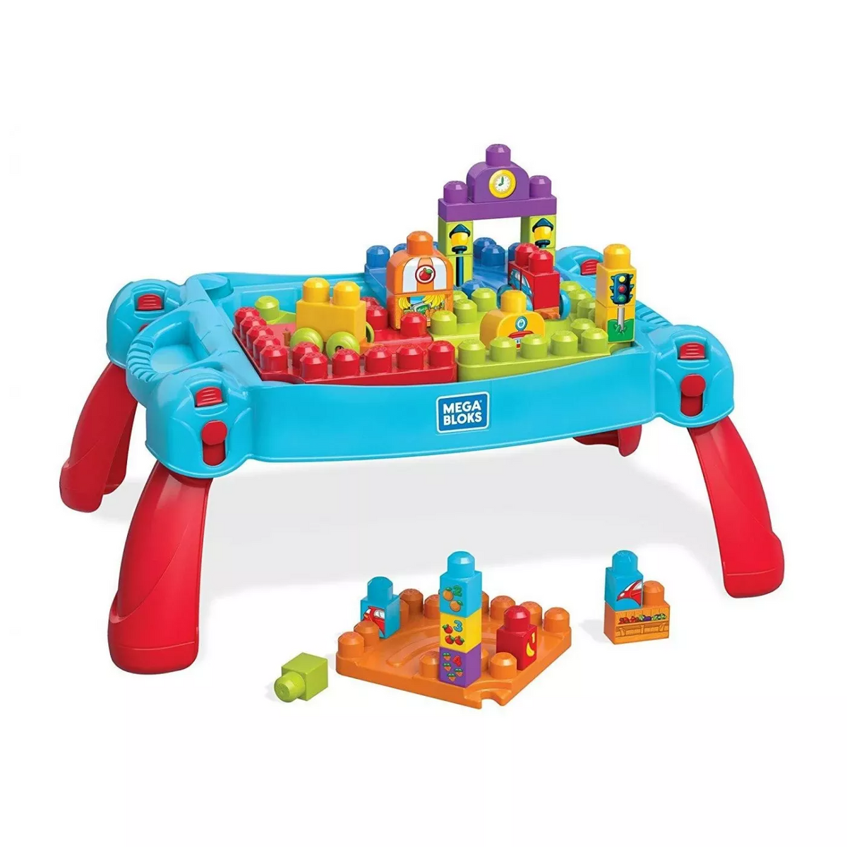 Mega Bloks Build & Learn Blocks Table Blue Age- 12 Months & Above ...