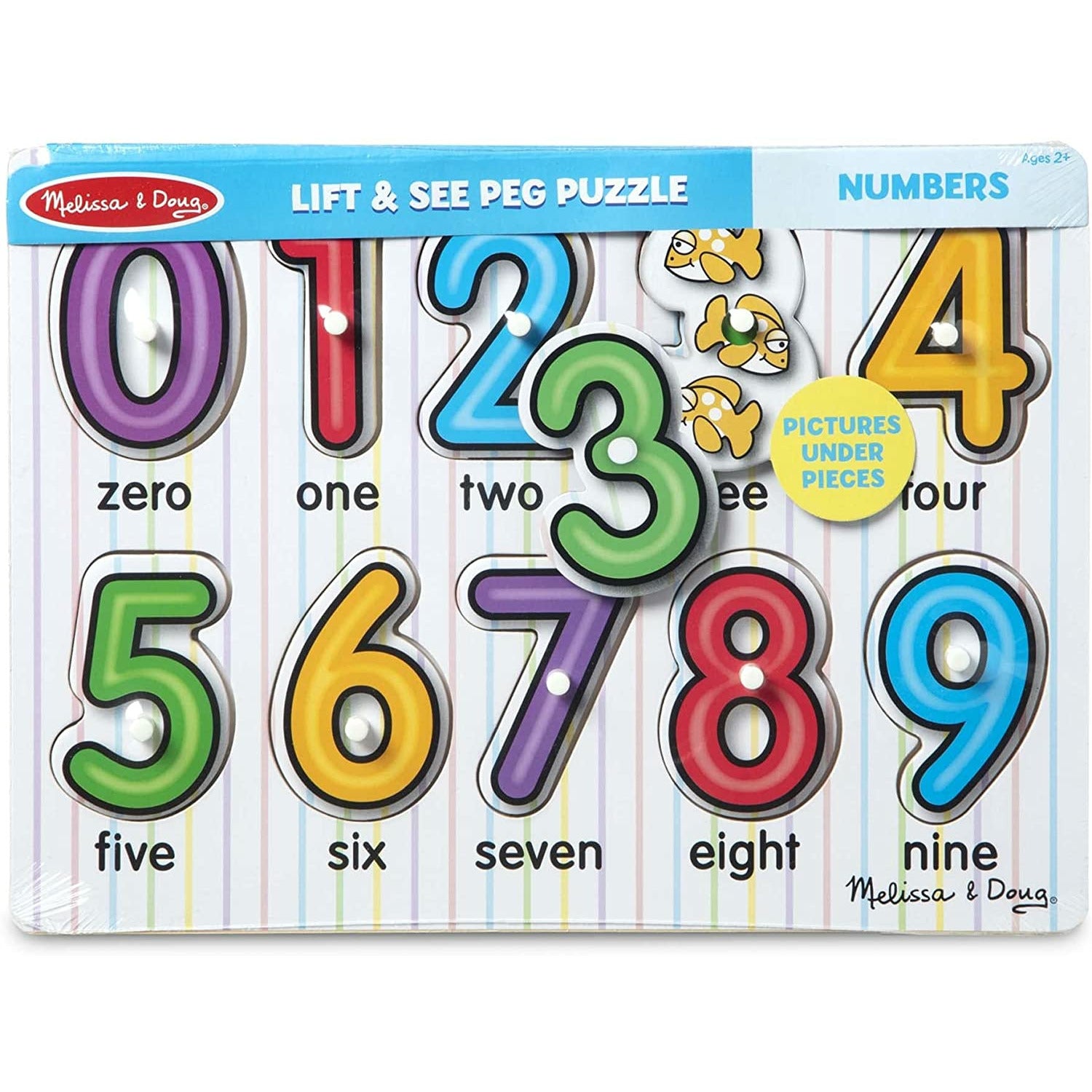Melissa and Doug See-Inside Numbers Peg Age 2Y+ - Peekaboo