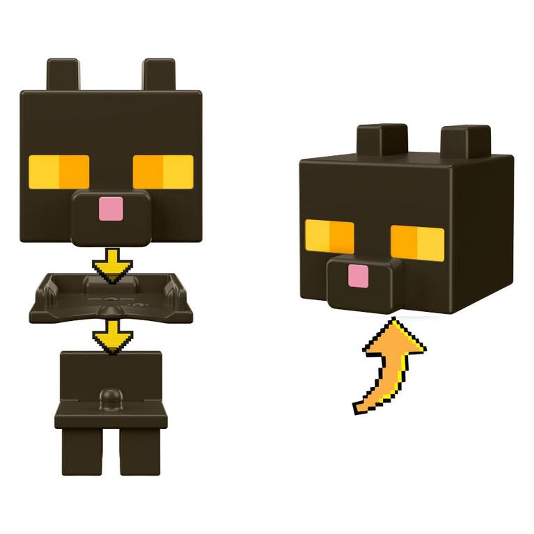 Minecraft Mob Head Minis Cat Action Figure Black Hdv64/80 Age- 6 Years ...