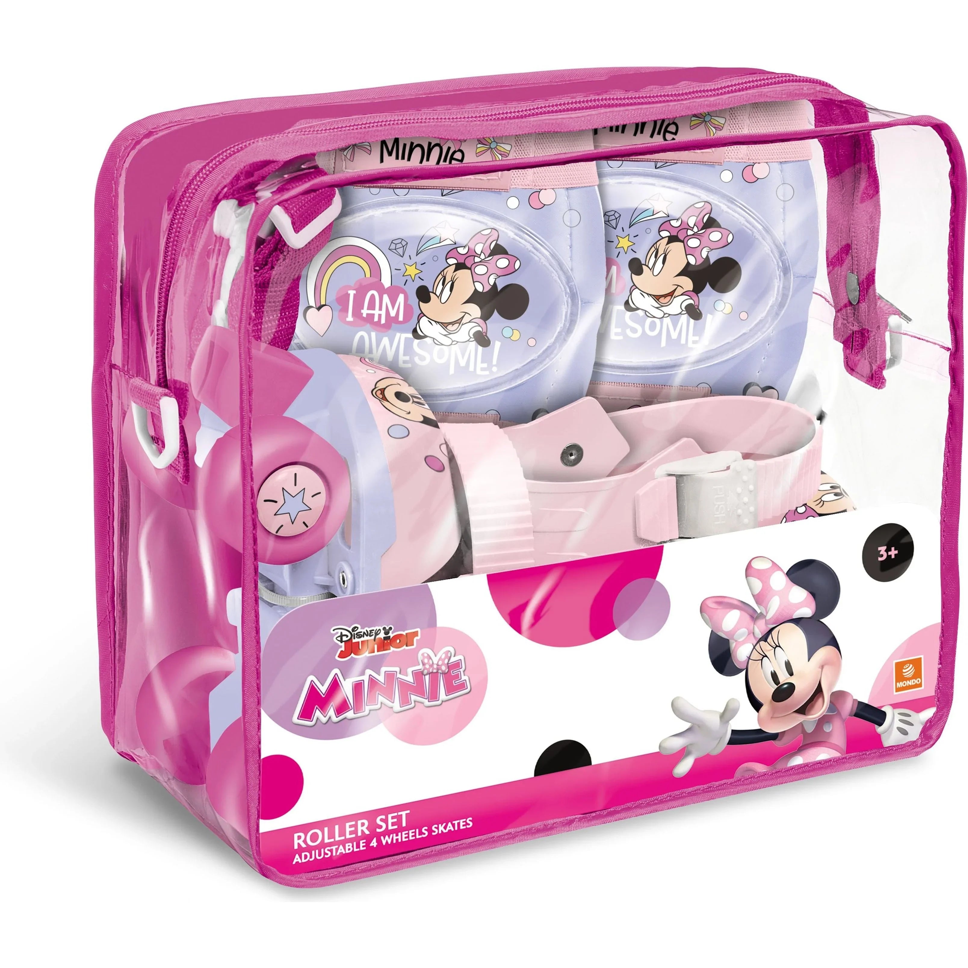 Mondo Minnie Mouse 4 Wheels Adjustable Roller Skates (Size: 22-29 ...