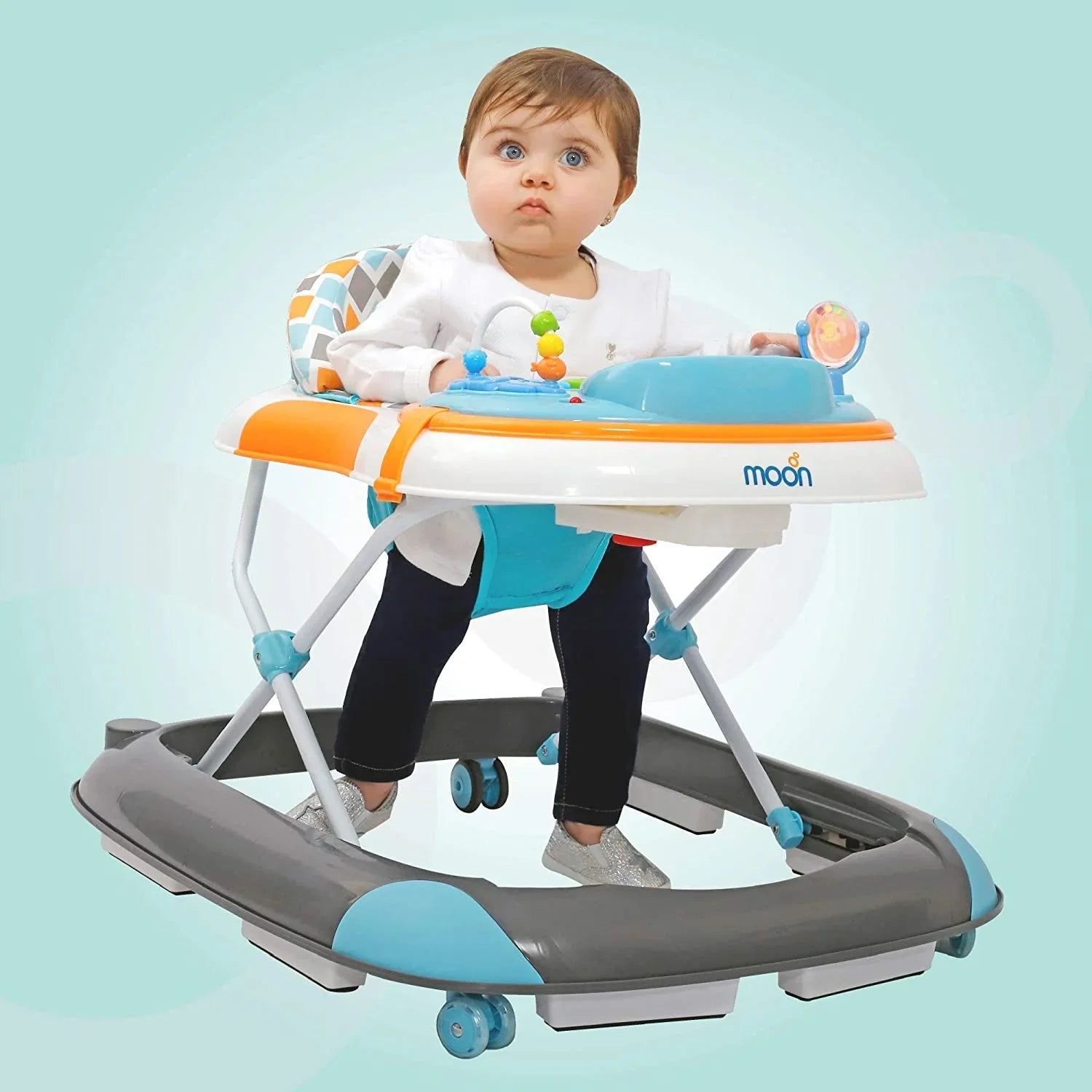 Moon Pace-Walker-Grey-W1125Na2 Age- 6 Months to 18 Months - Peekaboo