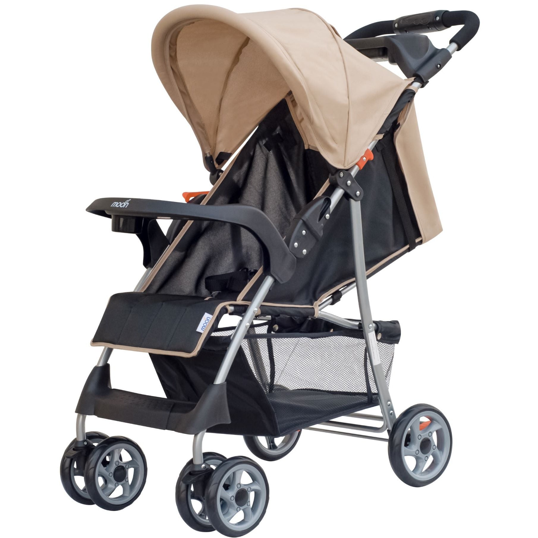 Moon Trek - One Fold Stroller - Beige Age-Newborn & Above - Peekaboo