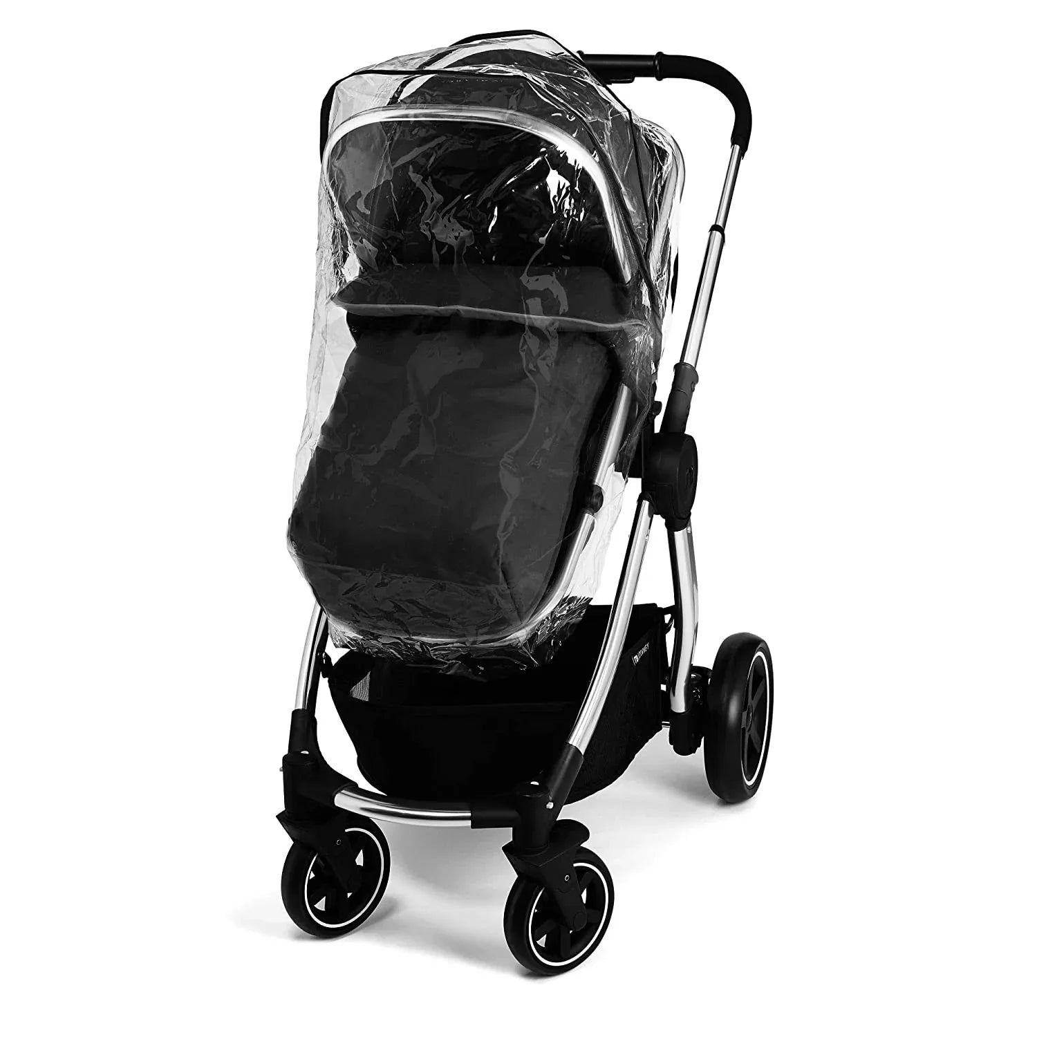 Mothercare Journey 4 Wheel Pushchair Stroller + Carseat Chrome/Black ...
