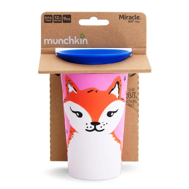 Munchkin Miracle 360 WildLove Sippy Cup 9oz Fox Age- 12 Months & Above ...