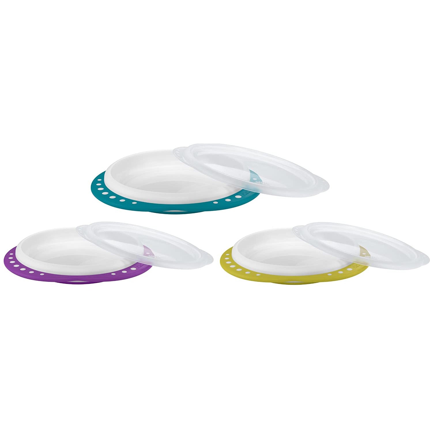 NUK Easy Learning Plate with Lid Age- 6 Months & Above - Peekaboo