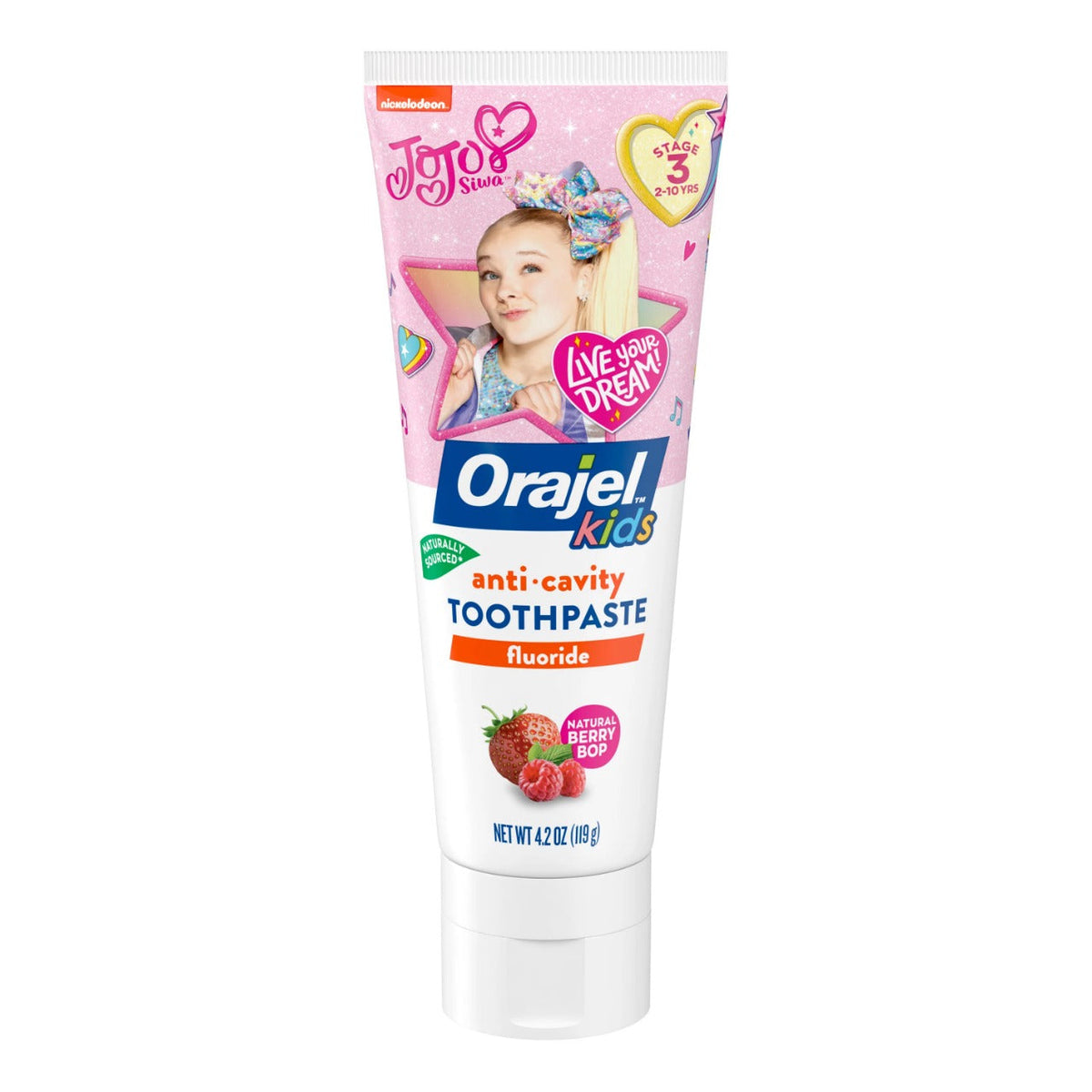 Orajel Kids Anti-Cavity Natural Berry Pop Toothpaste 4.2 oz (119 grams ...