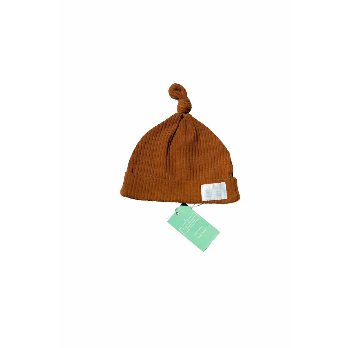 Organic Cotton Pecan Ribbed hat - Peekaboo