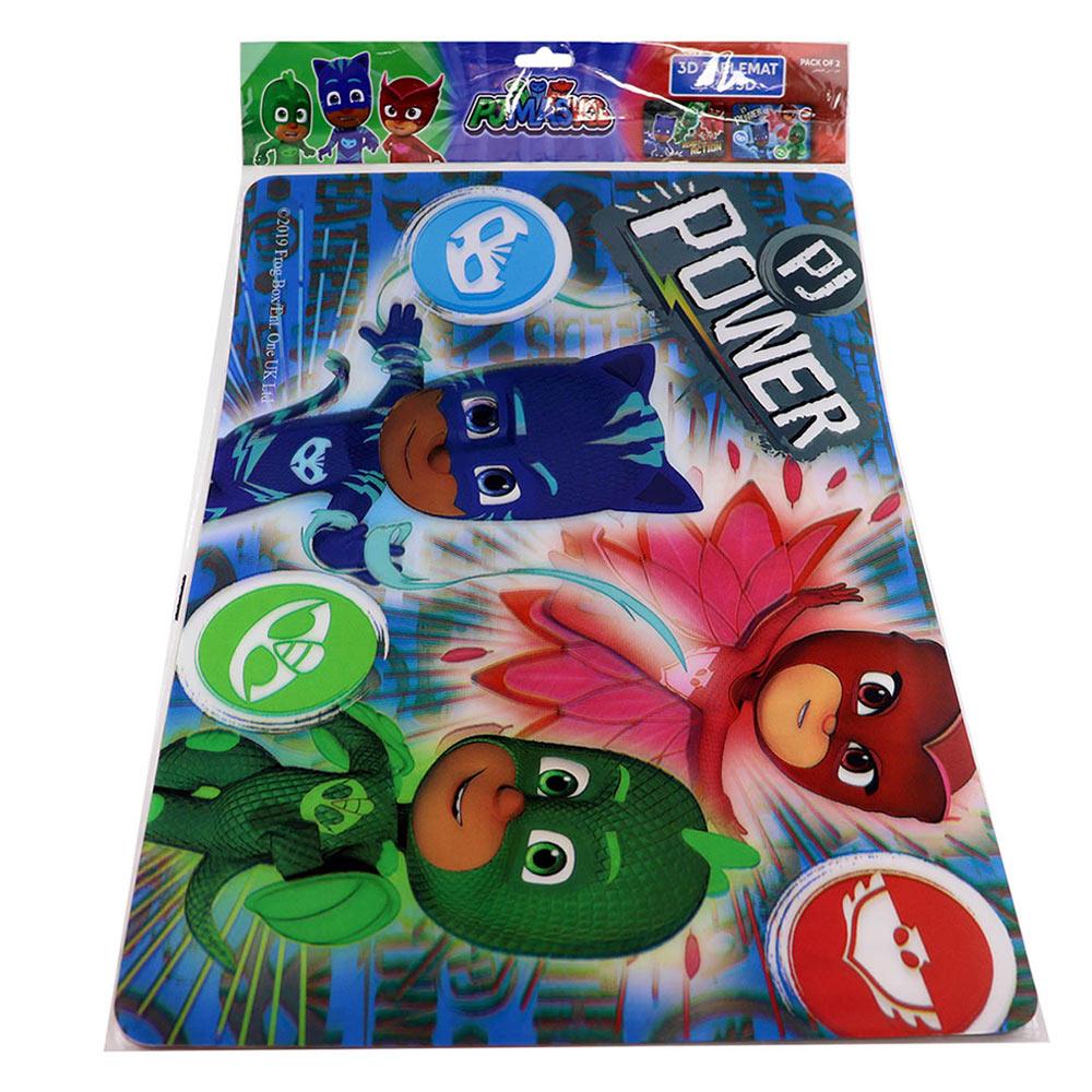 Pj Masks Pack Of 2 3D Table Mat Kids - Peekaboo