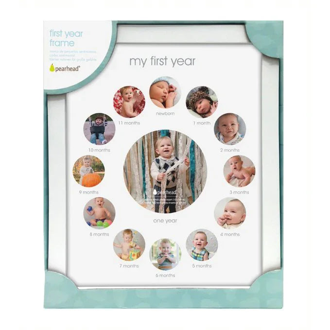 Pearhead First Year Circle Frame White Age-Newborn to 12 Months - Peekaboo
