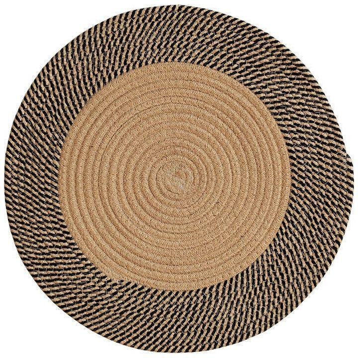 Peekaboo Hand Woven Natural Jute Carpet/ Baby Play Mat (120 cm Diameter ...
