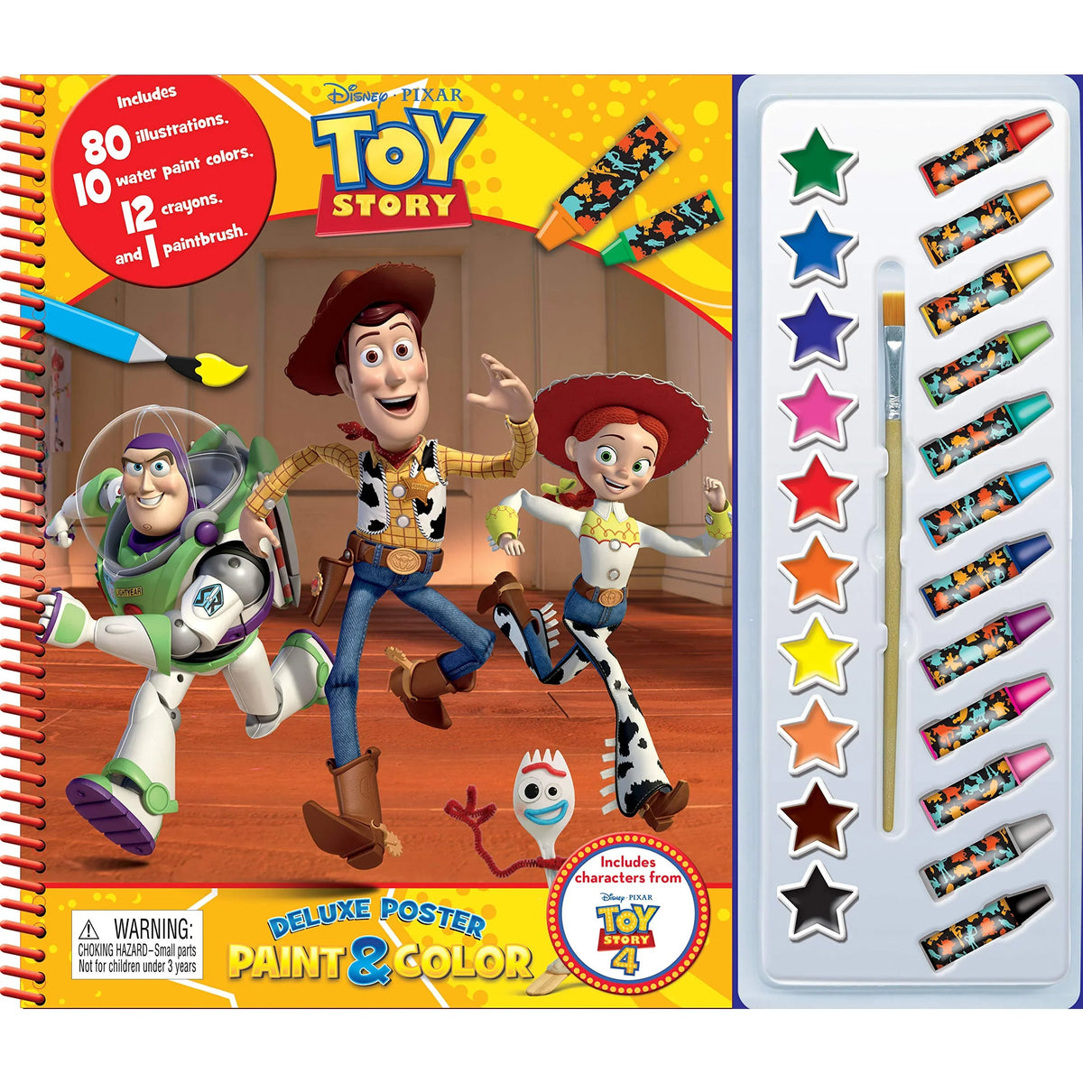 Phidal Disney Toy Story Deluxe Poster Paint & Color Activity Book Age ...
