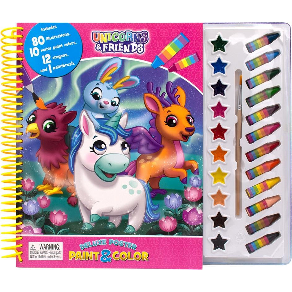 Phidal Unicorns Deluxe Poster Paint & Color Age 3+ - Peekaboo