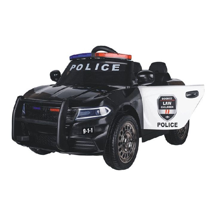 Pibi 12V Police 911 Sedan Ride-On Car with Remote Control JC666 Black ...
