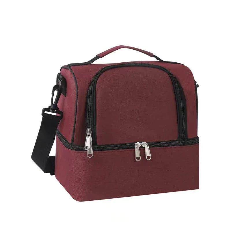 Pibi 2-in-1 Insulated bottle & Lunch Bag Maroon Age- Newborn & Above ...