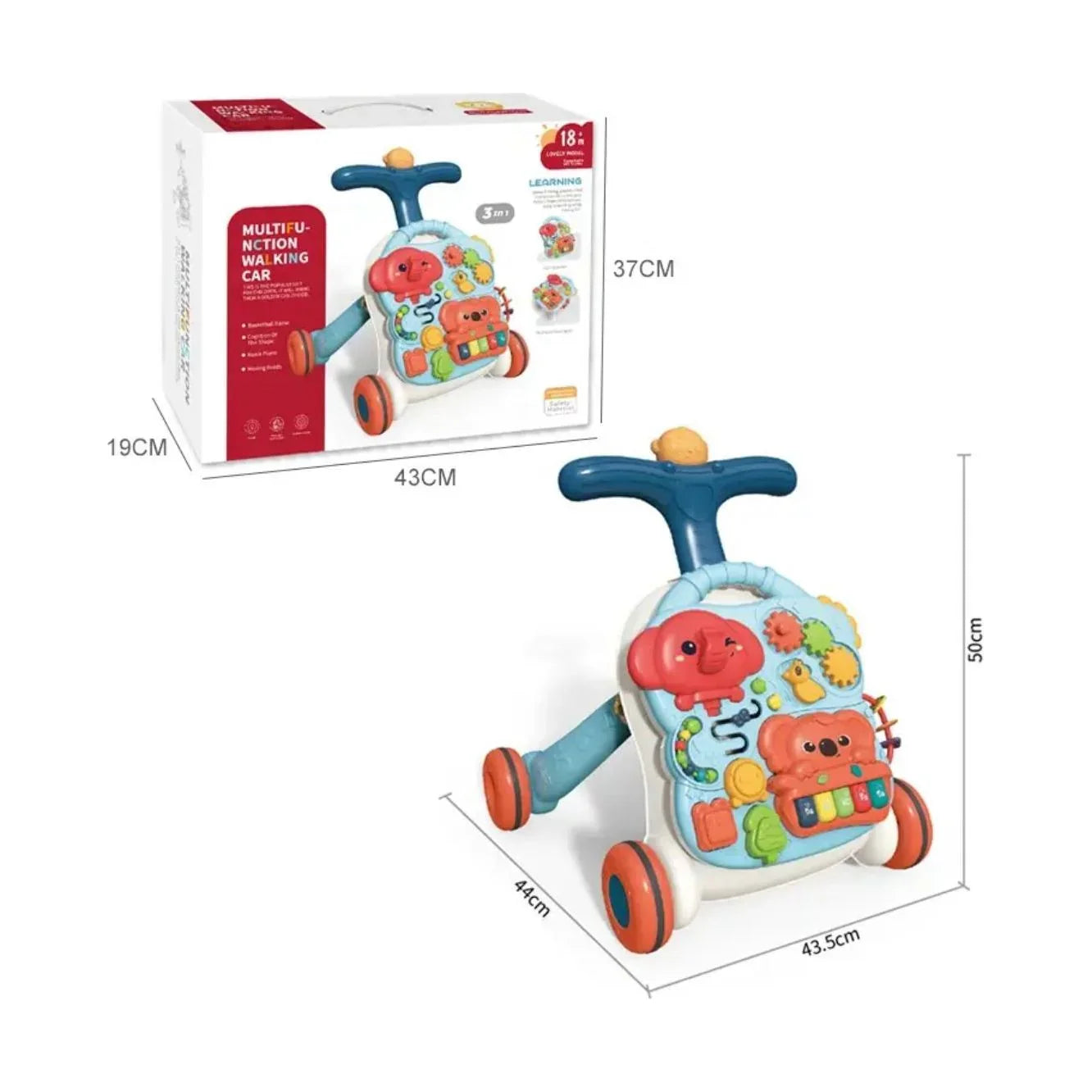 Pibi 3 in 1 Sit to Stand Elepant Toy Walker Multicolor Age- 12 Months ...