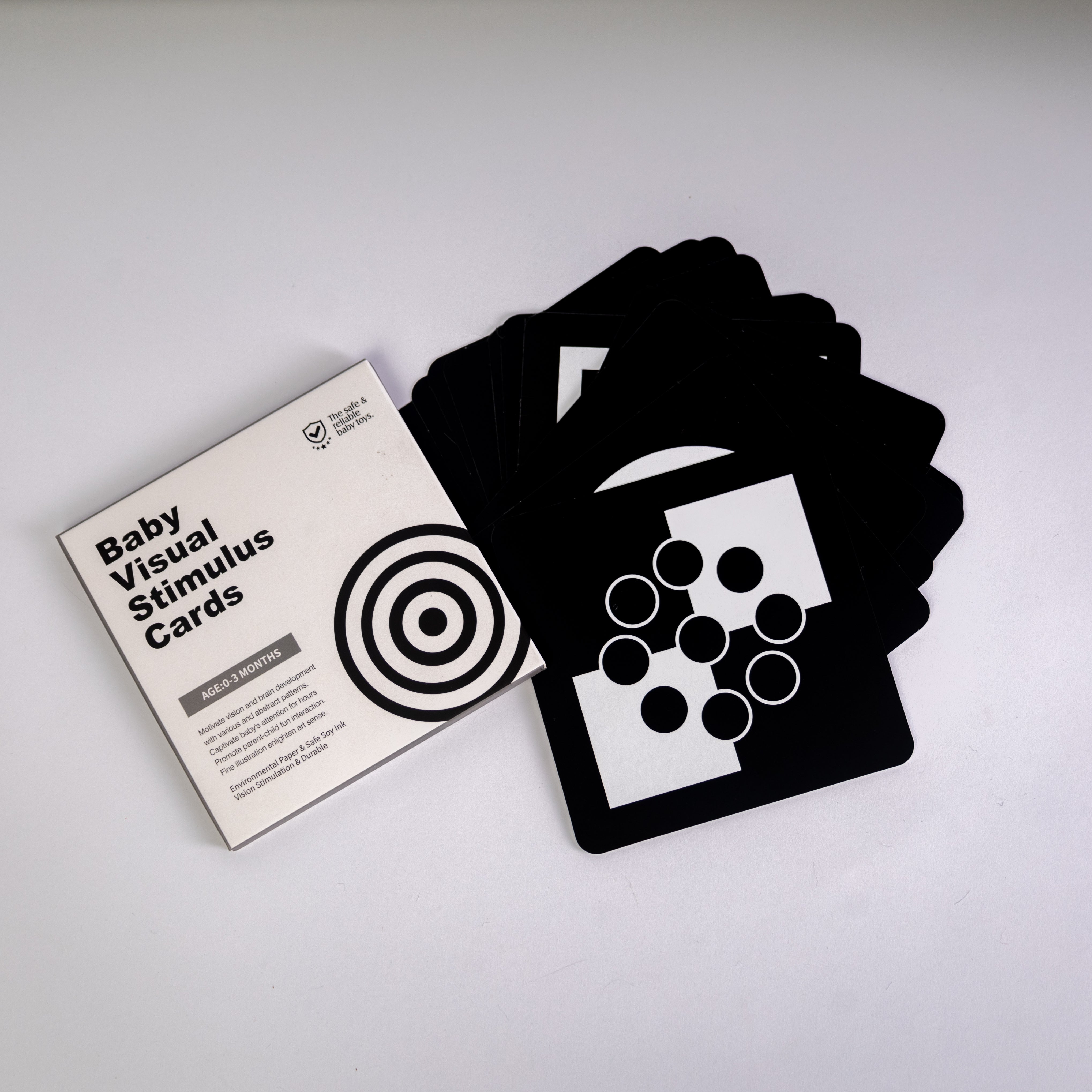Pibi Baby Visual Stimulus Cards Black & White Age- 0-3 Months - Peekaboo