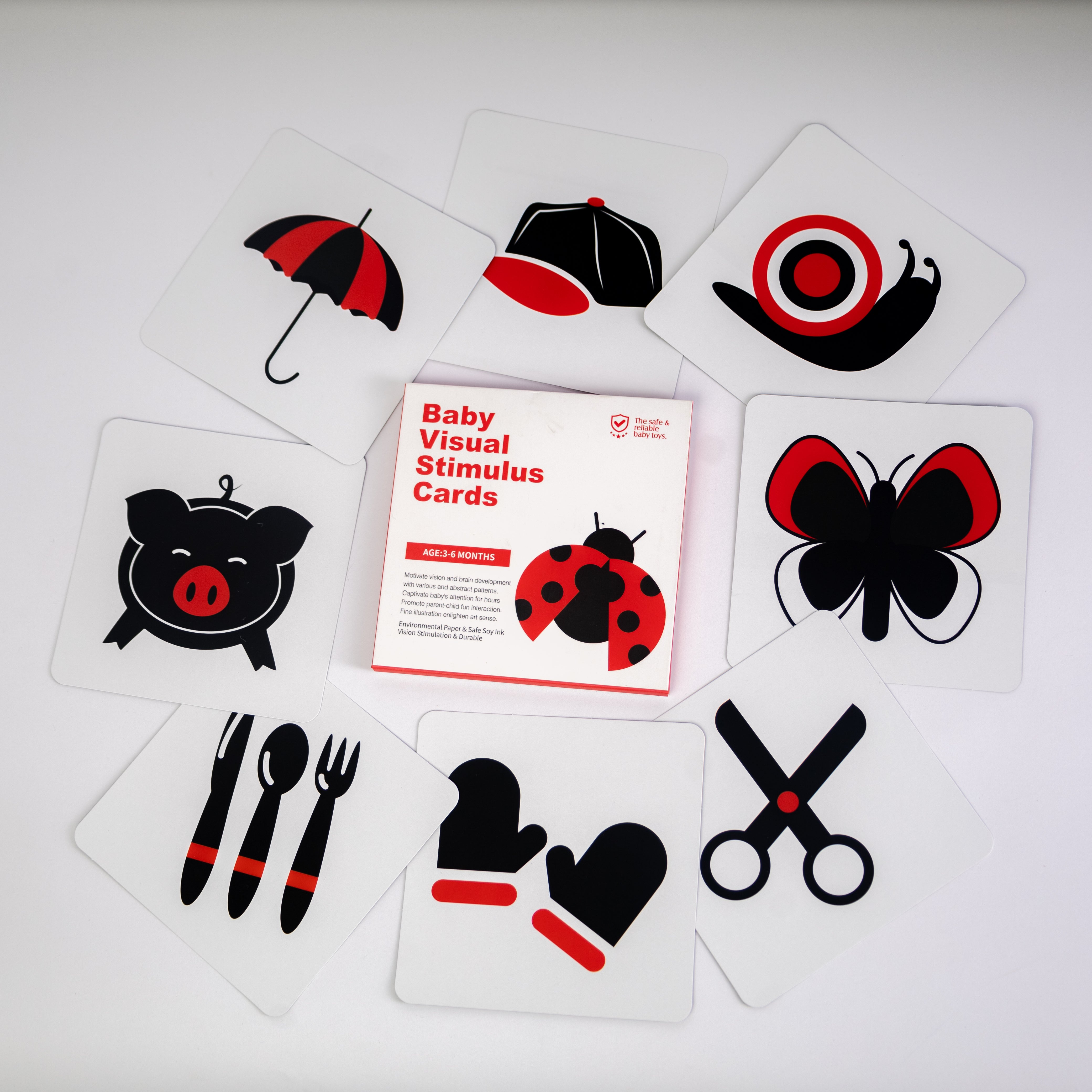 Pibi Baby Visual Stimulus Cards Multicolor Age- 3-6 Months - Peekaboo