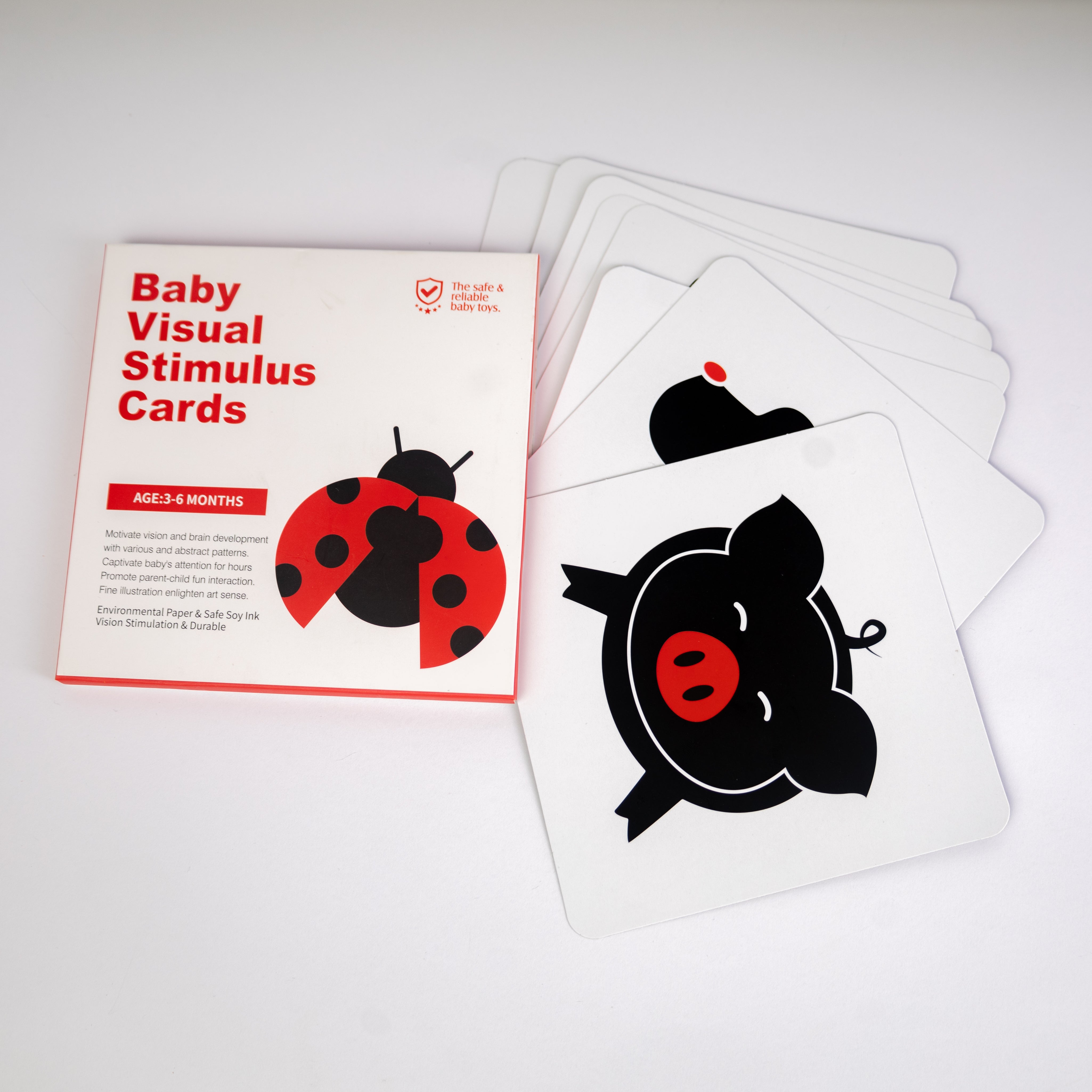 Pibi Baby Visual Stimulus Cards Multicolor Age- 3-6 Months - Peekaboo