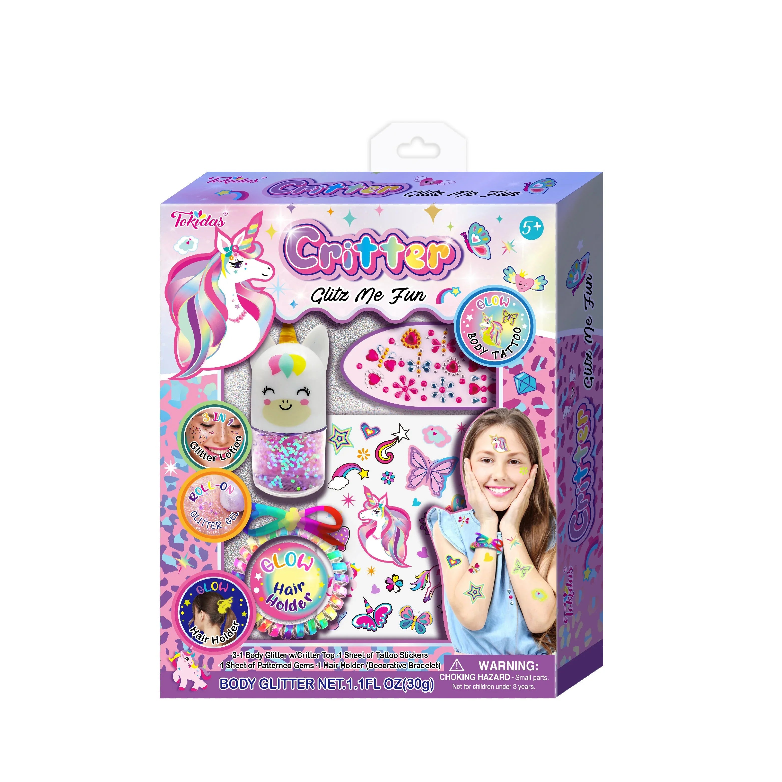 Pibi Critter Beauty Me Fun-Glow in the Dark DIY Kit Multicolor Age- 4 ...
