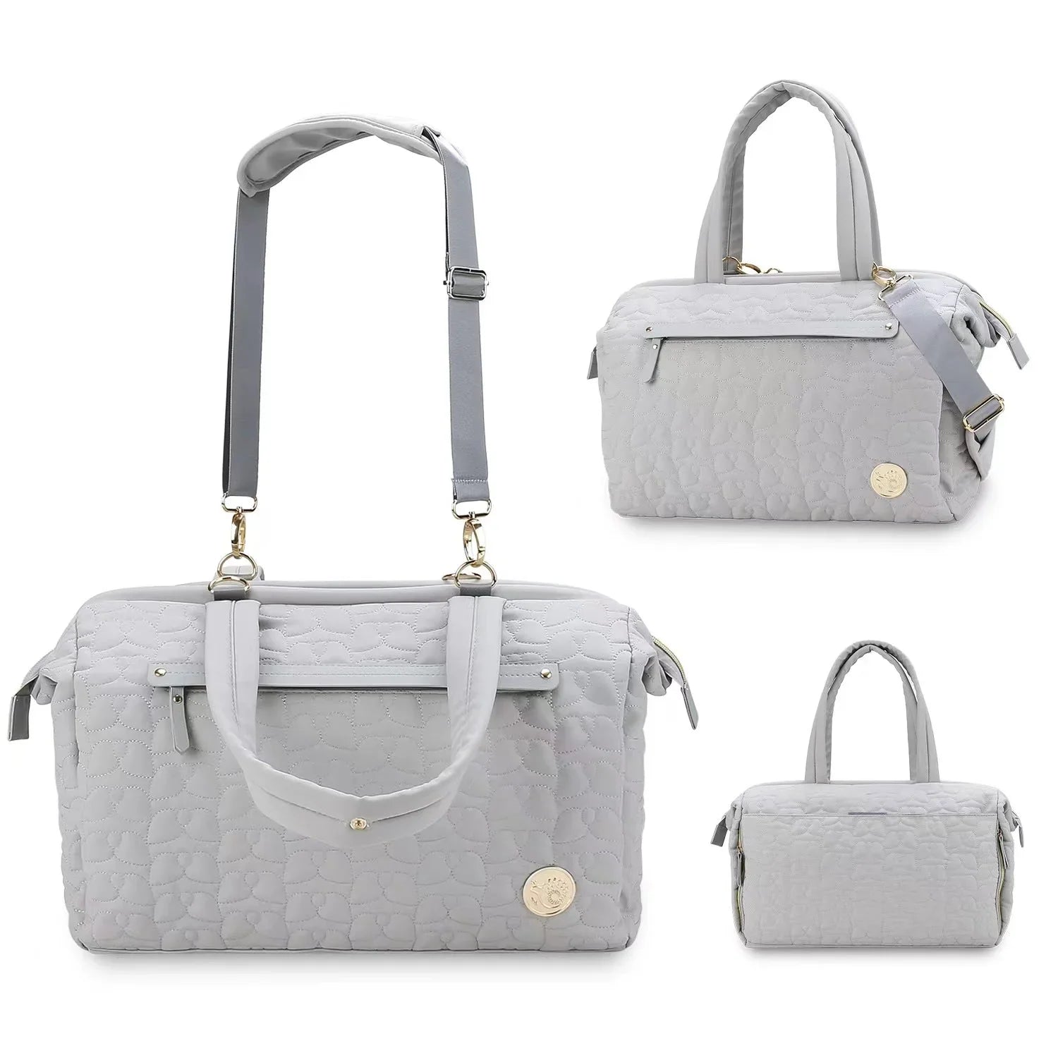 Pibi Diaper Changing Tote Bag with 6 Pockets Grey Age- Newborn & Above ...