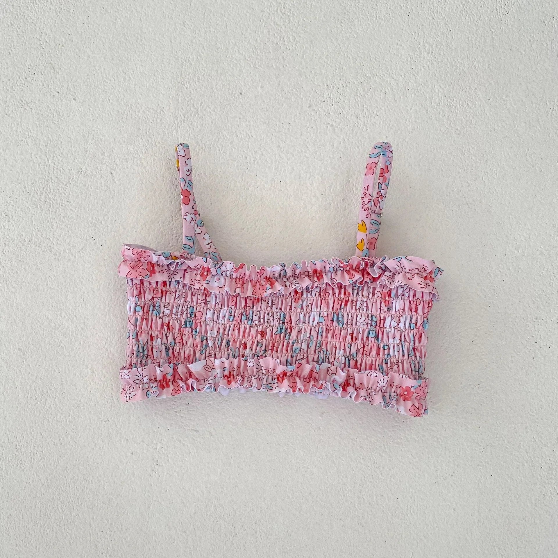 Pibi Infant & Toddler Girls 2 Piece Floral Swim Suit Pink 71014 - Peekaboo