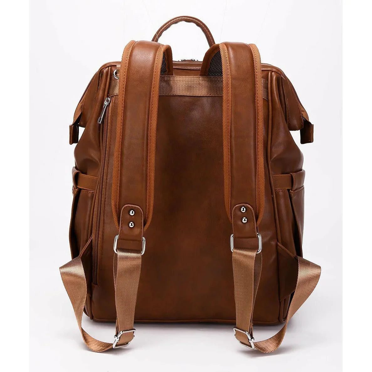 Pibi Mutipurpose Leather Diaper Backpack with Stroller Hooks, Diaper ...