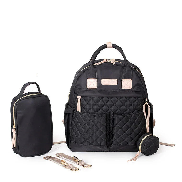Pibi Quilted Multipurpose Diaper Backpack Set of 4 with Travel Pouch ...