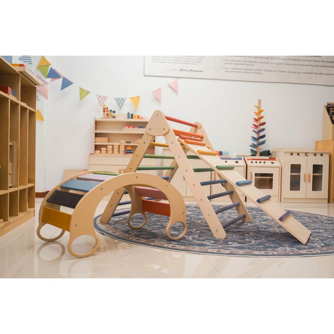 Pibi Rainbow Pikler Triangle With a Ramp Age- 9 Months to 5 Years ...