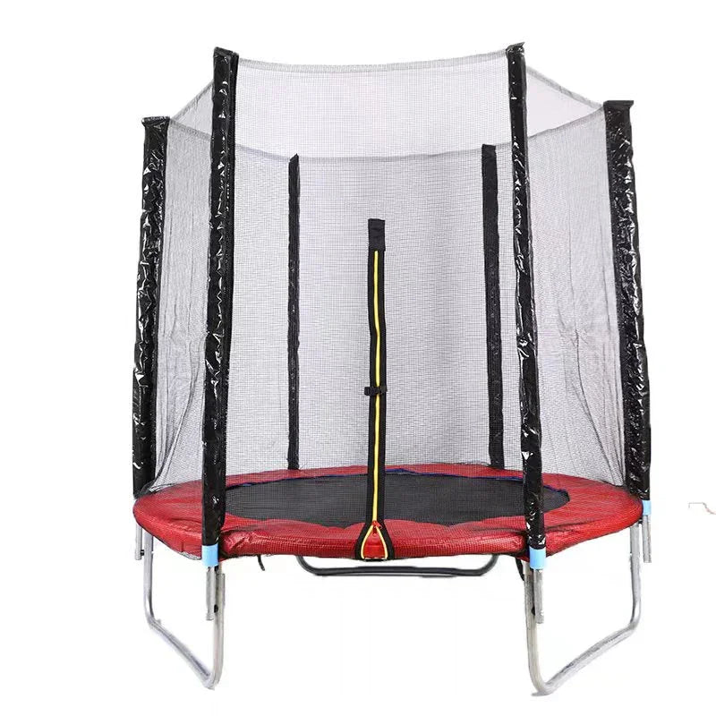 Pibi Round Jump & Bounce Trampoline with Safety Enclosure Net & Ladder ...