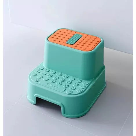 Pibi Step Stool Green/Orange Age- 12 Months to 8 Years - Peekaboo