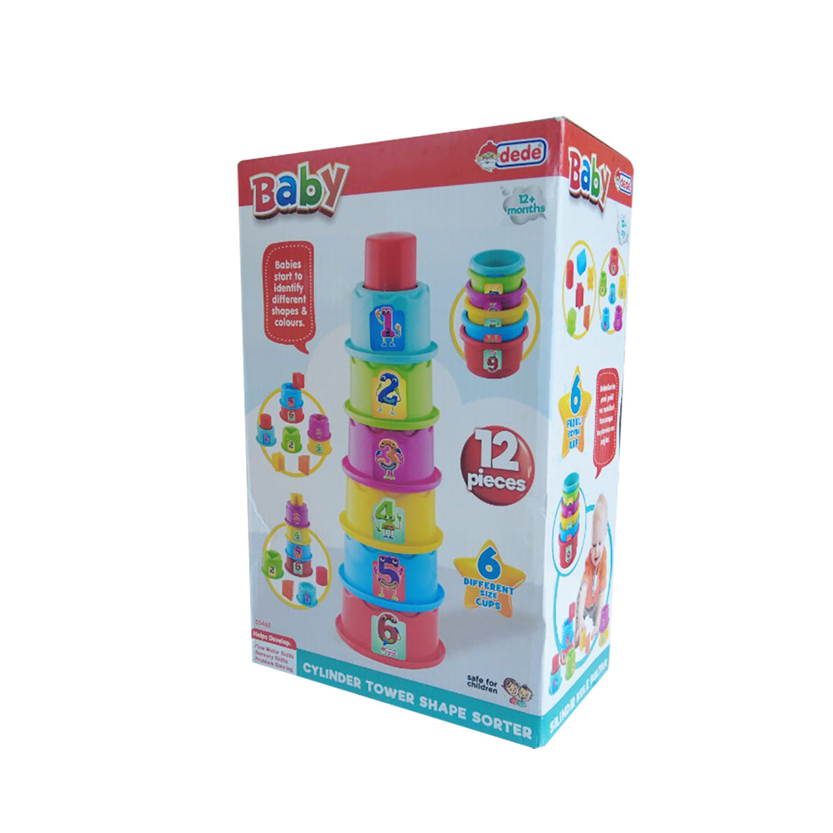 Baby Cylinder Tower Shape Sorter - Peekaboo