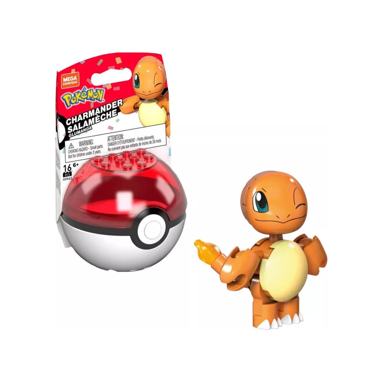 Pokemon Mega Construx Charmander Evergreen Series Pokeball Figure ...