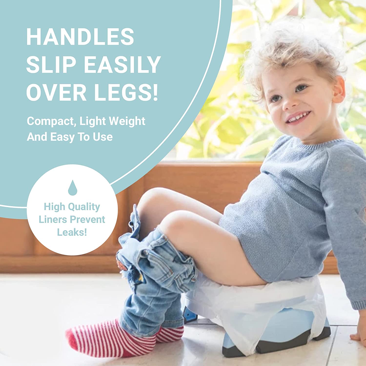 Potette Disposable Portable Potty Liners - 30 Pack 15M+ - Peekaboo